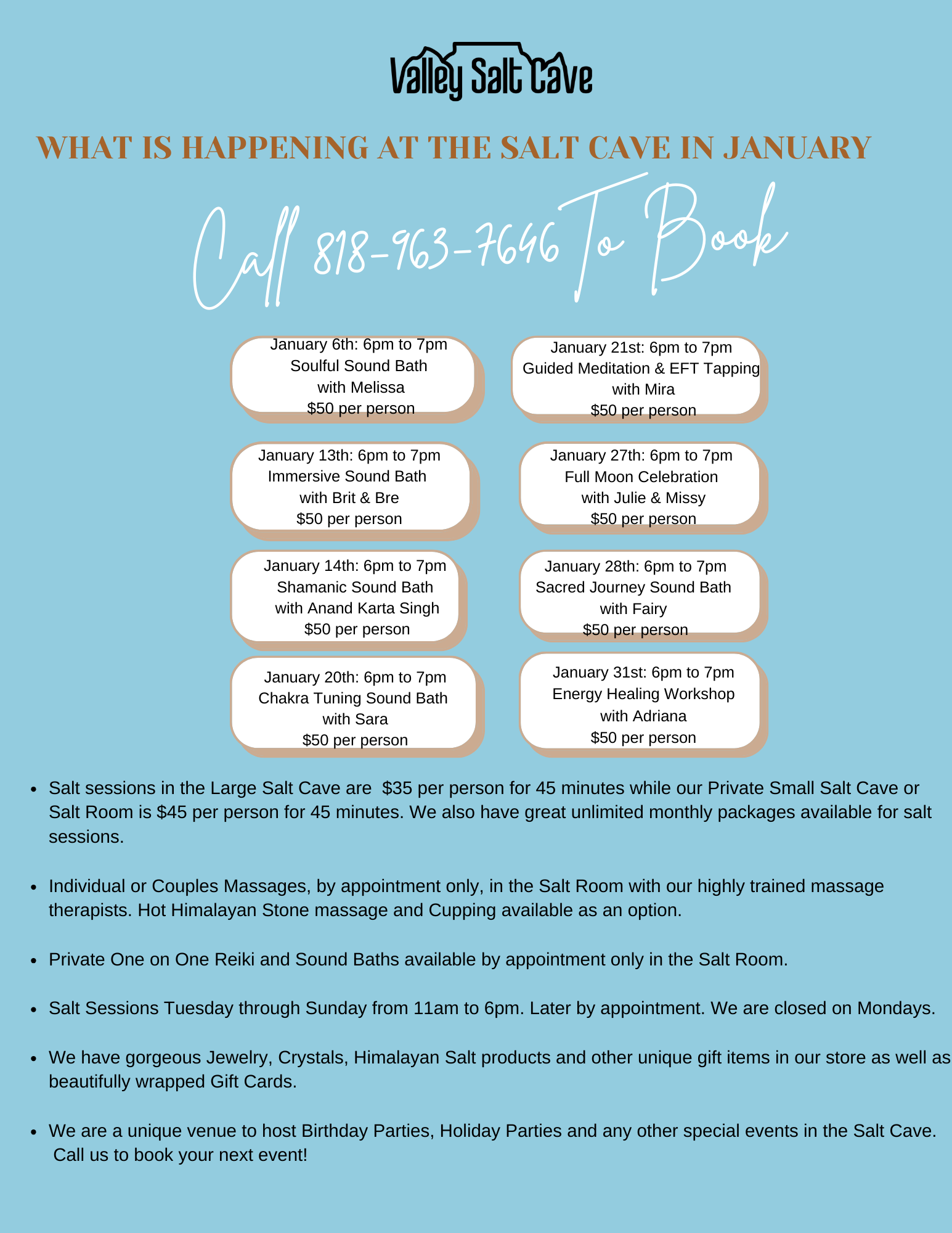 Events – Valley Salt Cave