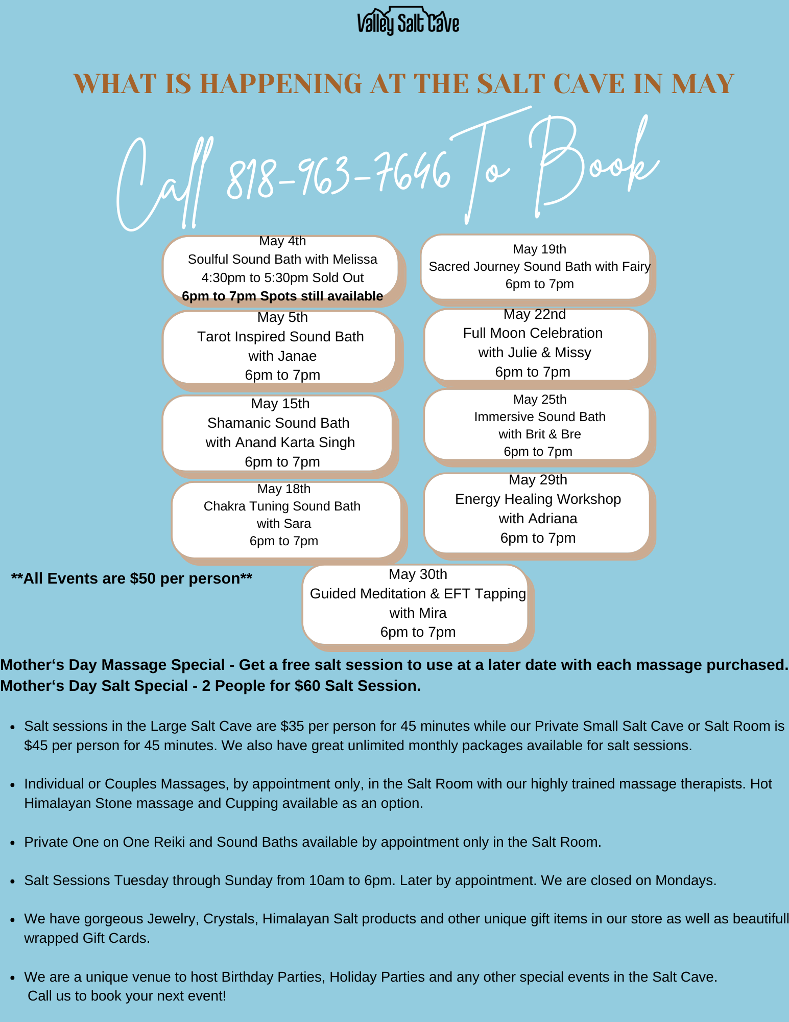 Events – Valley Salt Cave